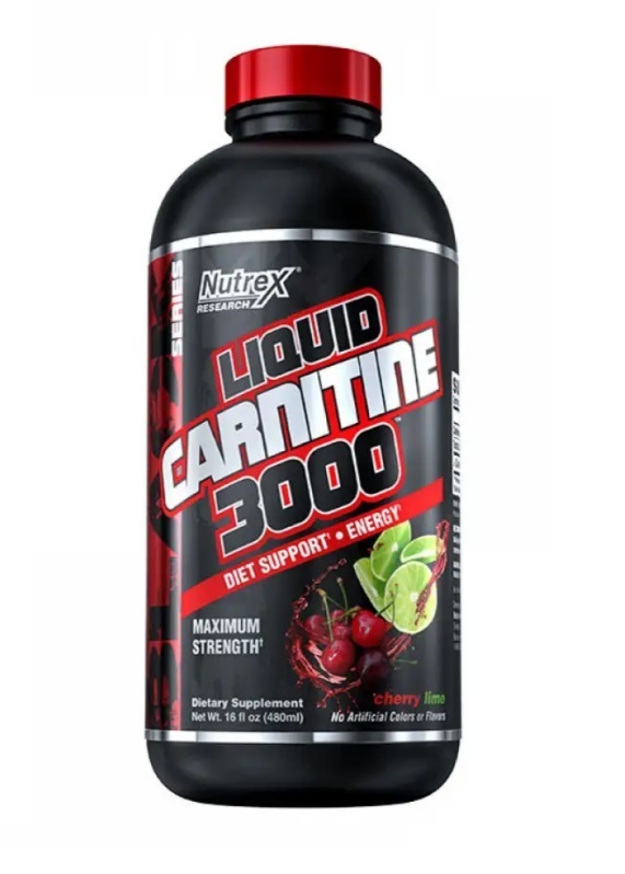 Жиросжигатель Nutrex Research Liquid L-Carnitine 3000 Cherry Lime, 480 ...