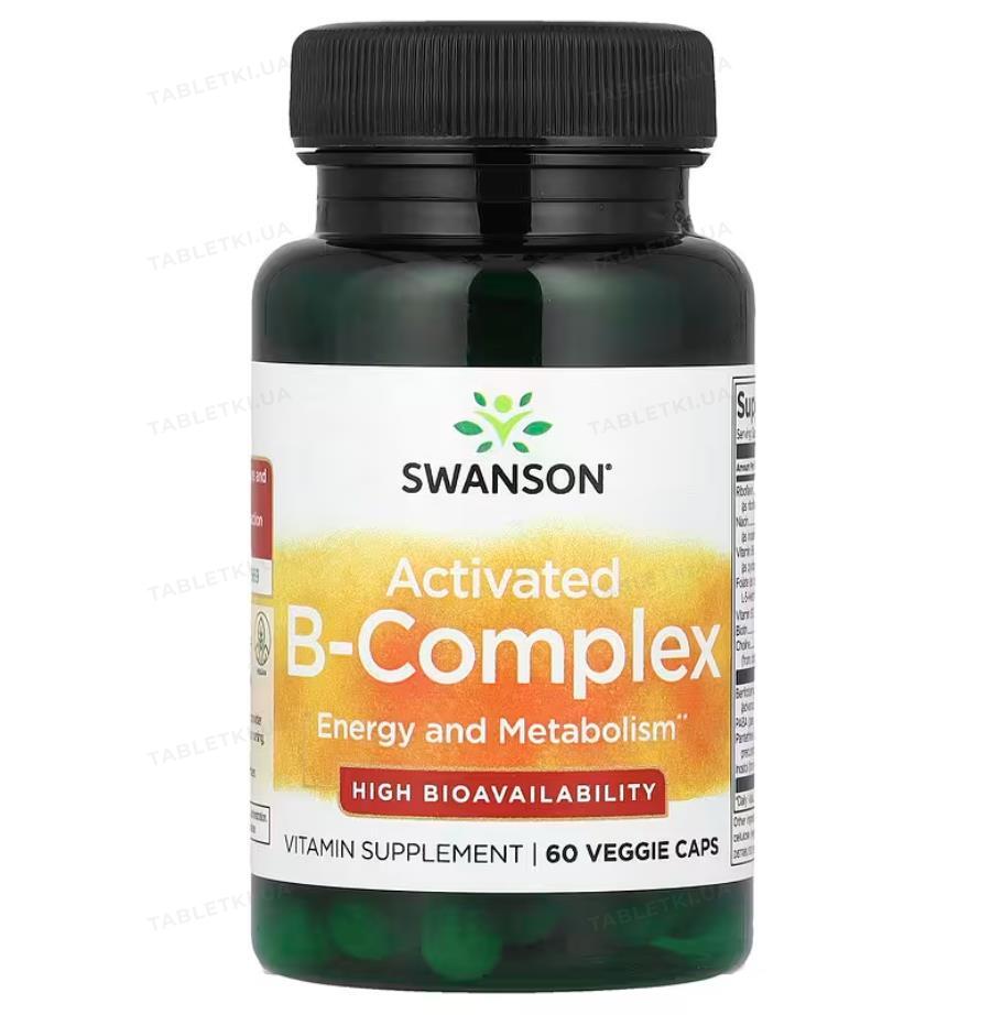 B-комплекс активований Swanson Activated B-Complex вег. капсули №60 ...