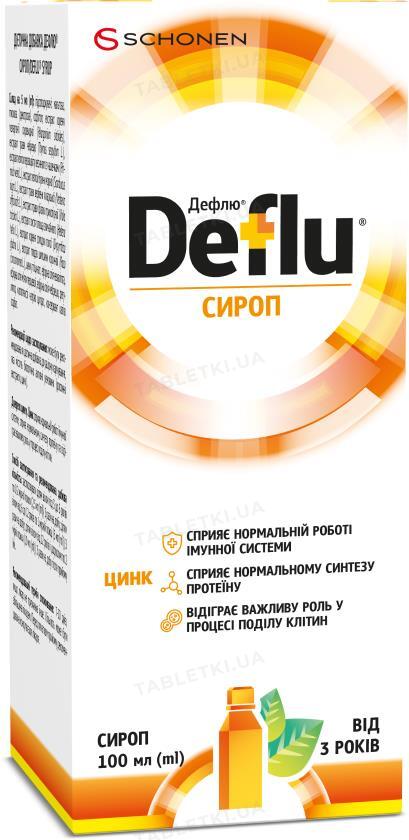 Дефлю сироп по 100 мл у флак. : інструкція + ціна в аптеках | Tabletki.ua