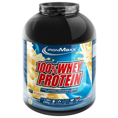 Протеин IronMaxx 100% Whey Protein Белый шоколад, 2350 г (банка ...