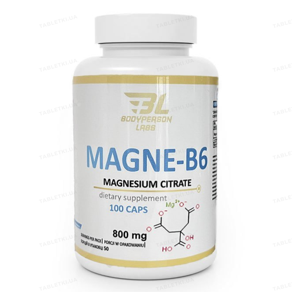 Bodyperson Labs Magne B6 Magnesium Citrate: інструкція + ціна від 177 ...
