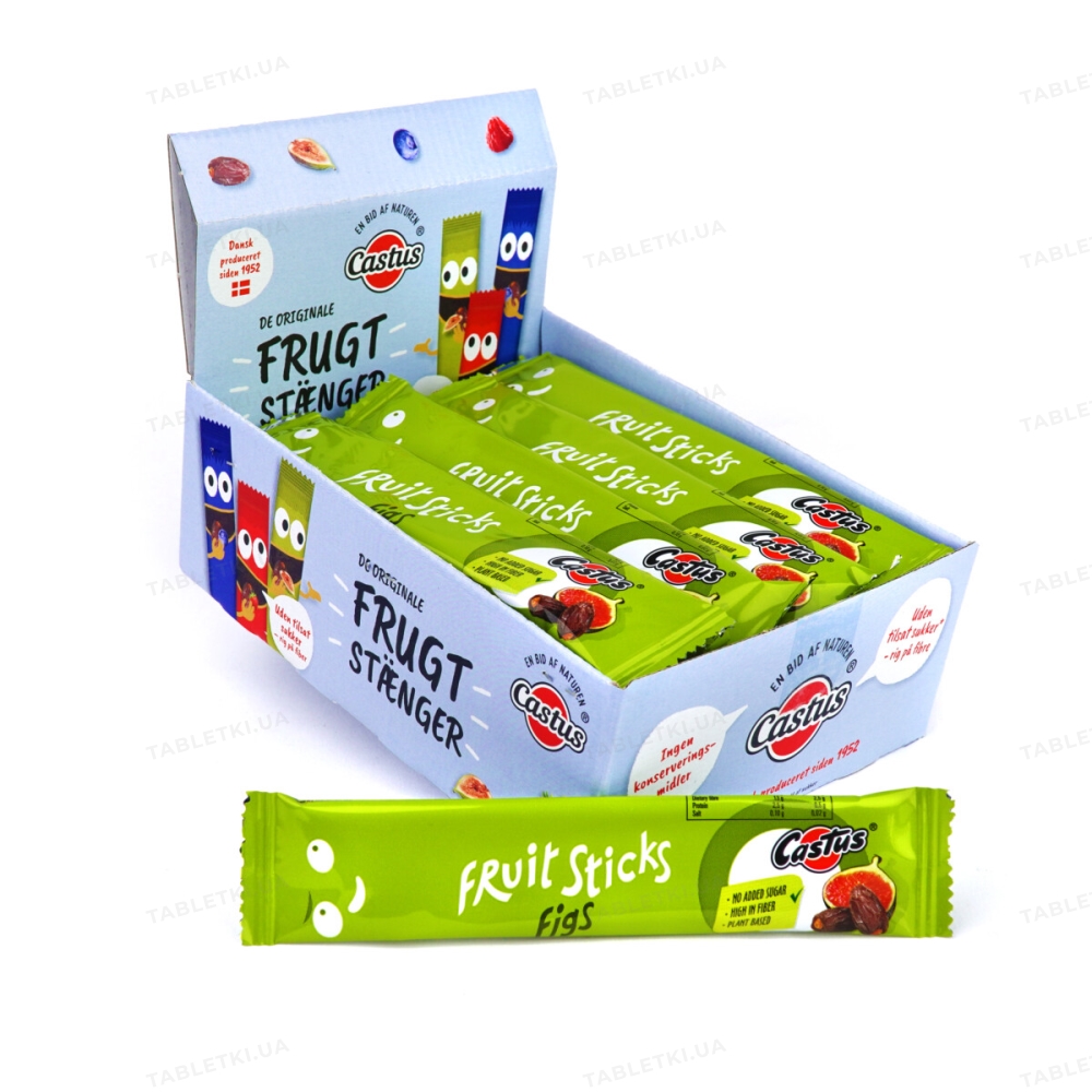 Батончик Castus Fruit Sticks на фініковій основі зі смаком інжиру, 20 г ...