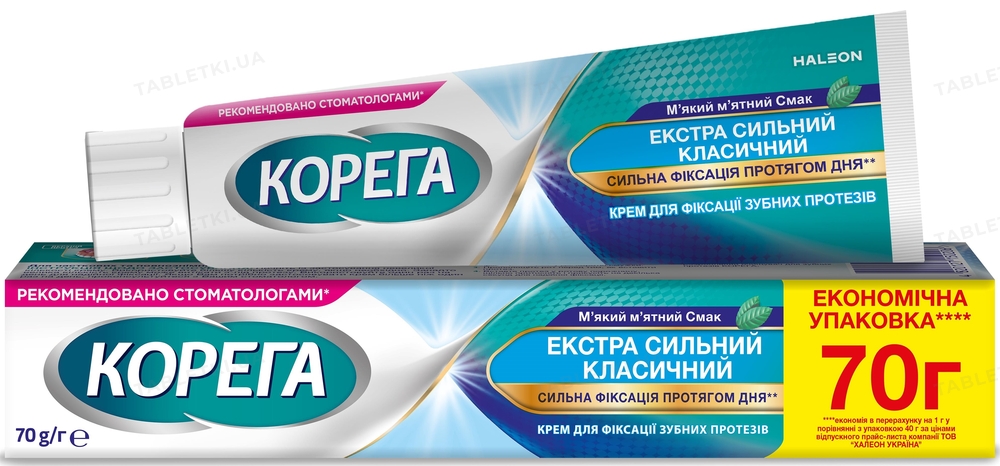 Крем Корега (Corega) для фіксації зубних протезів Екстра Сильний ...